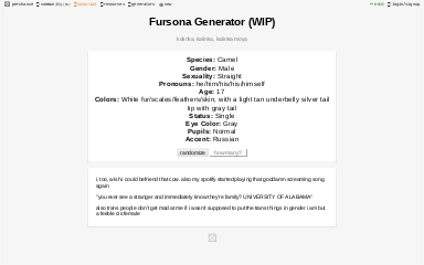 Fursona Generator (WIP)