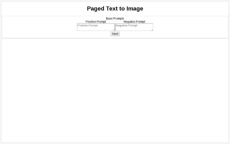 Paged Text to Image ― Perchance Generator