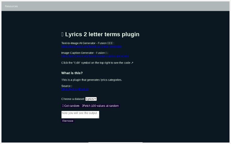 fusion-t2i-lyrics-letterwords-2-dev ― Perchance Generator
