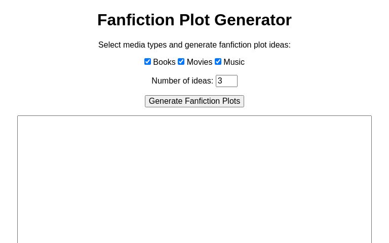 Fanfiction Plot Generator