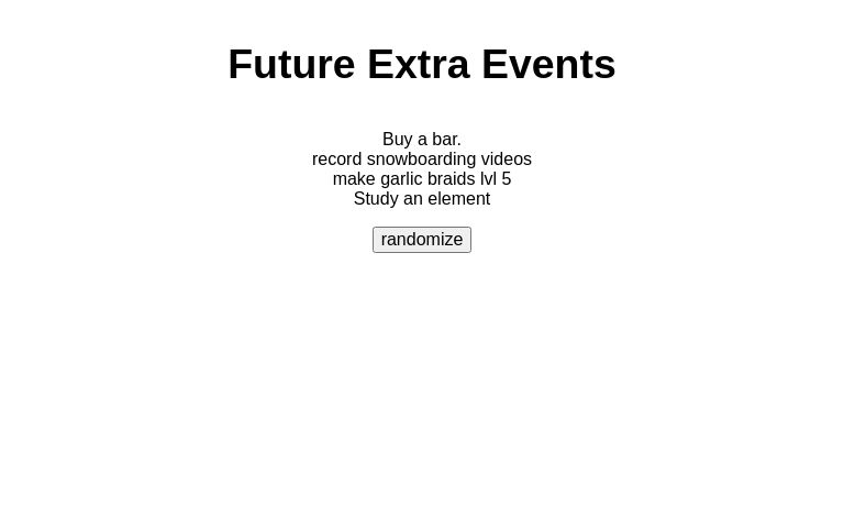 Future Extra Events ― Perchance Generator