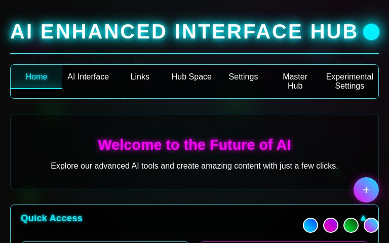 AI Enhanced Interface Hub ― Perchance Generator