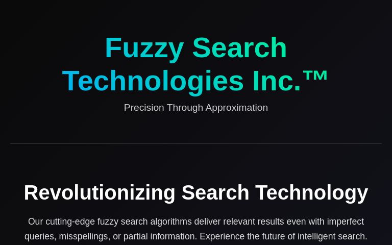 Fuzzy Search Technologies Inc.™ ― Perchance Generator