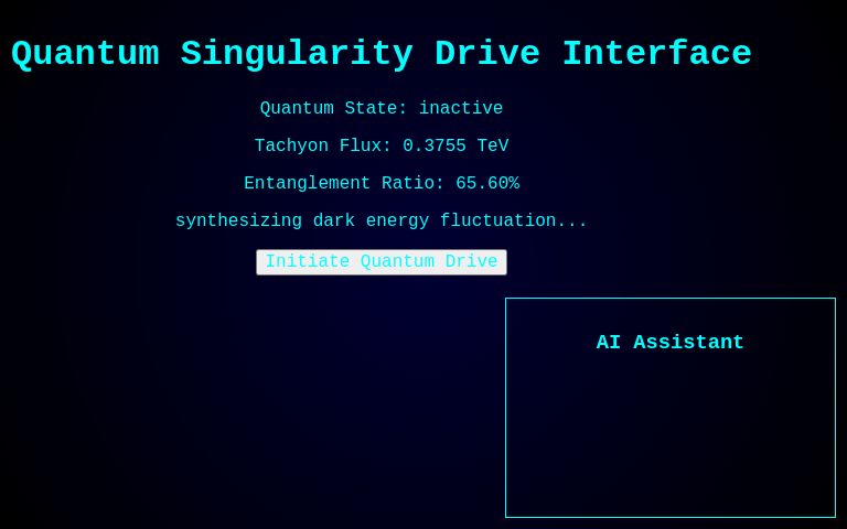 Quantum Singularity Drive Interface ― Perchance Generator