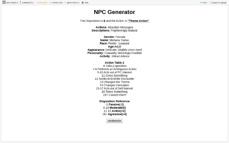 NPC Generator