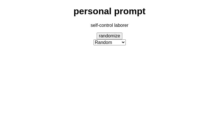 personal prompt ― Perchance Generator