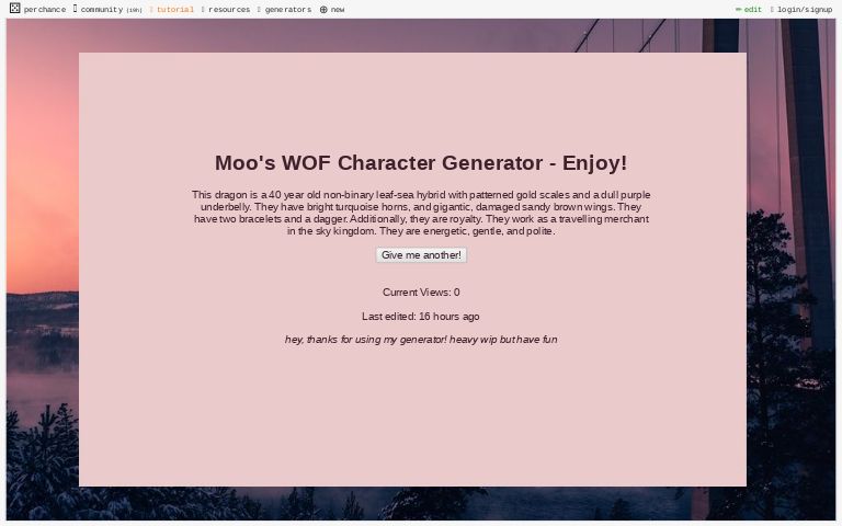 Moo's WOF Character Generator - Enjoy!