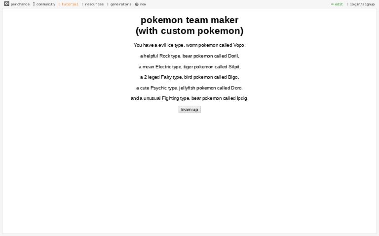 pokemon team maker (with custom pokemon) ― Perchance Generator