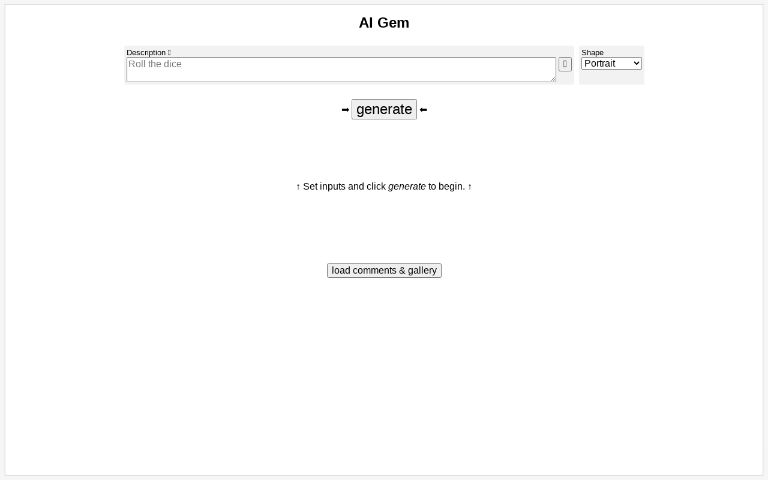 AI Gem ― Perchance Generator