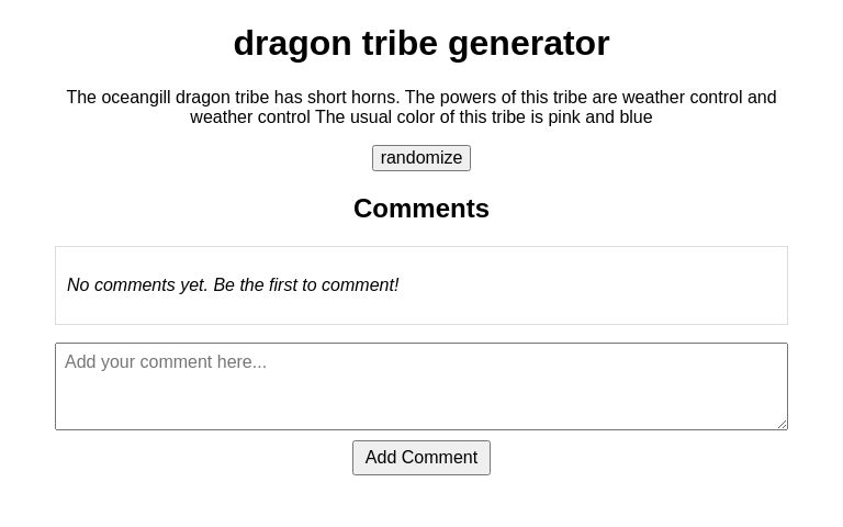 dragon tribe generator