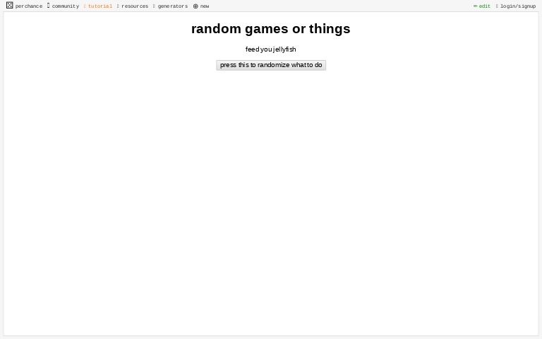 random games or things ― Perchance Generator