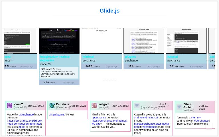 Glide.js ― Perchance Generator