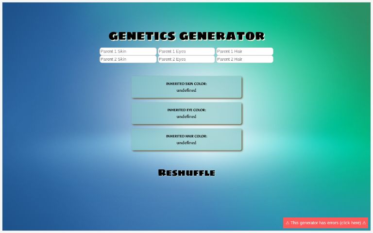 genetics generator