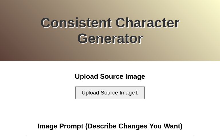Consistent Character Generator