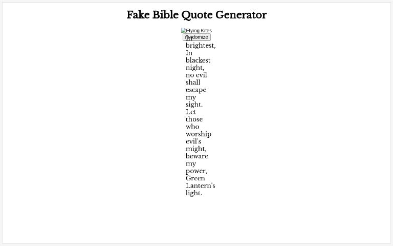 Fake Bible Quote Generator