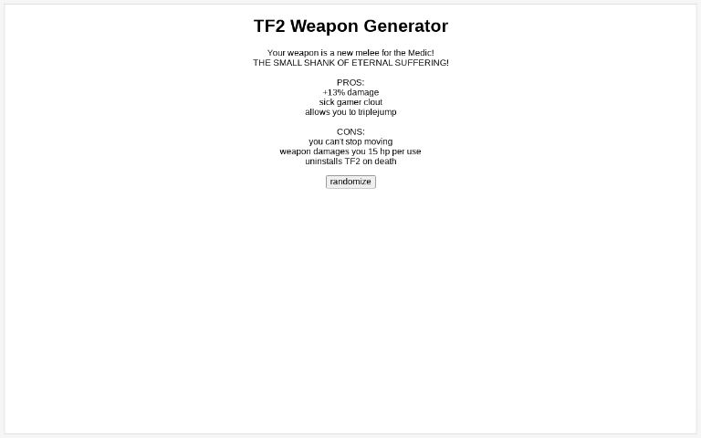 TF2 Weapon Generator