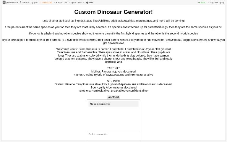 Custom Dinosaur Generator!