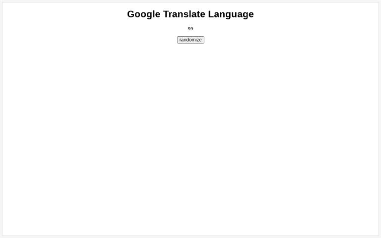 Google Translate Language ― Perchance Generator