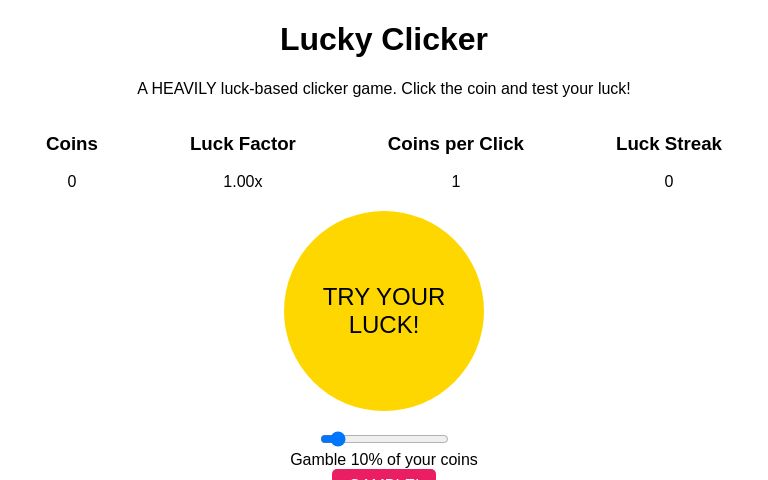 Lucky Clicker ― Perchance Generator
