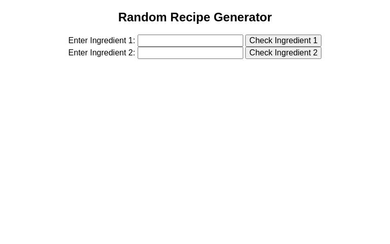 Random Recipe Generator