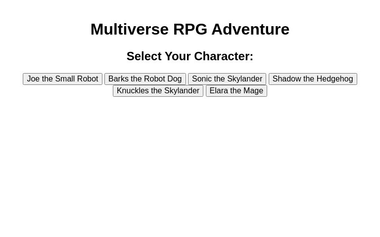 Multiverse RPG Adventure ― Perchance Generator