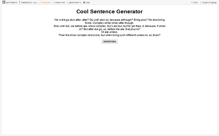 Cool Sentence Generator
