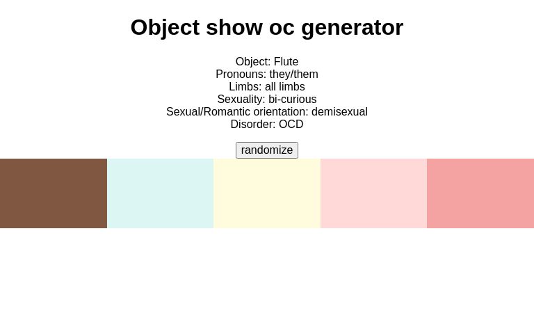 Object show oc generator
