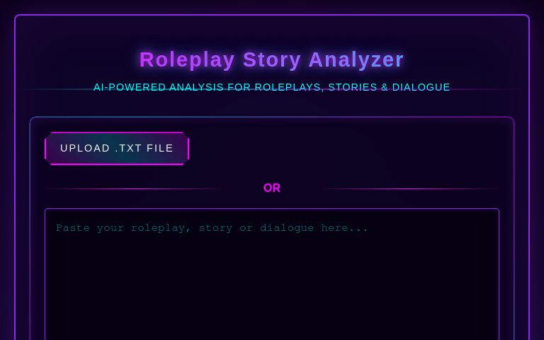 Roleplay Story Analyzer