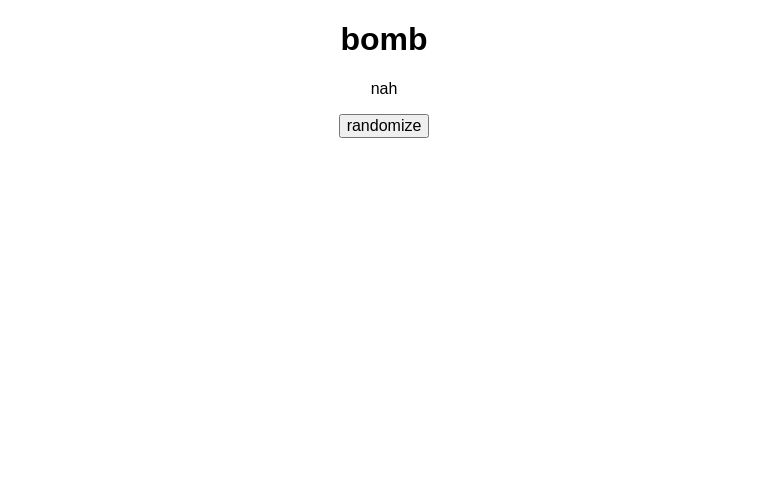 bomb ― Perchance Generator