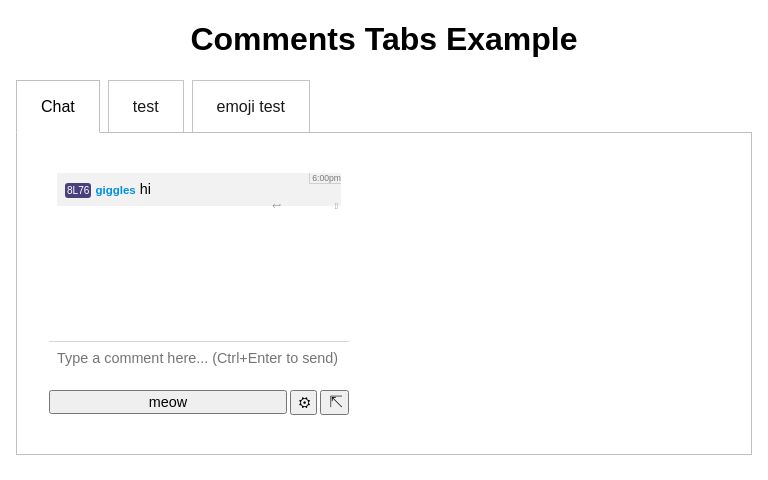 Comments Tabs Example ― Perchance Generator