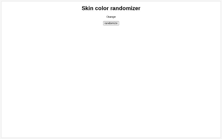 Skin color randomizer ― Perchance Generator