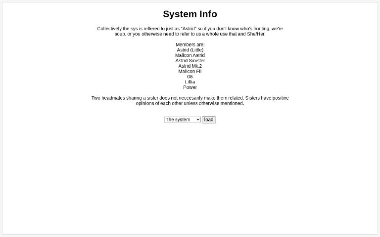 System Info ― Perchance Generator