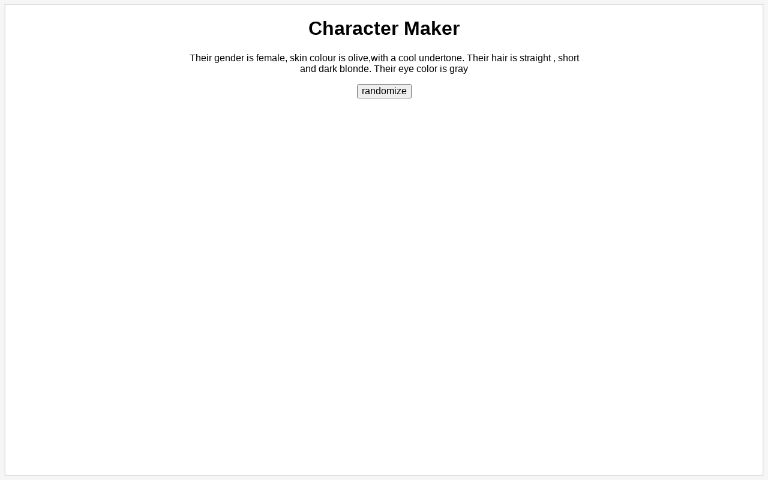 Character Maker ― Perchance Generator