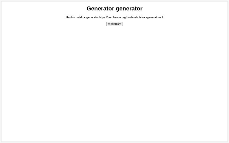 Generator generator