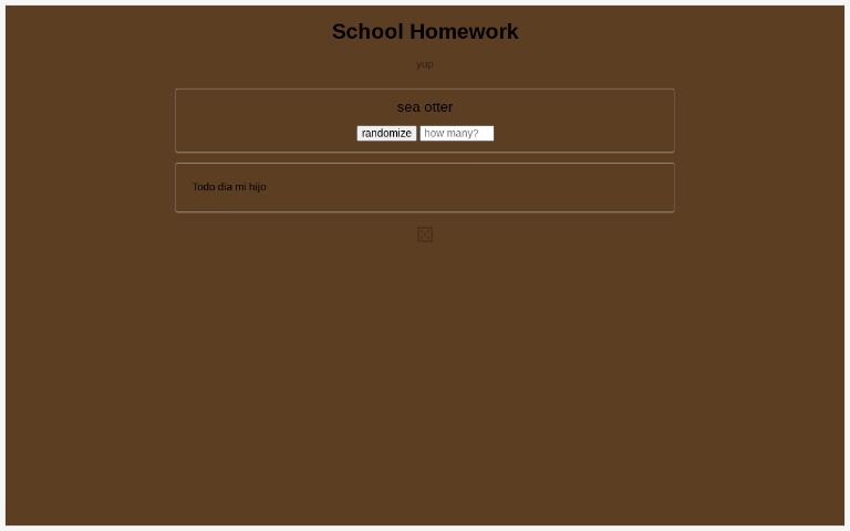 School Homework ― Perchance Generator