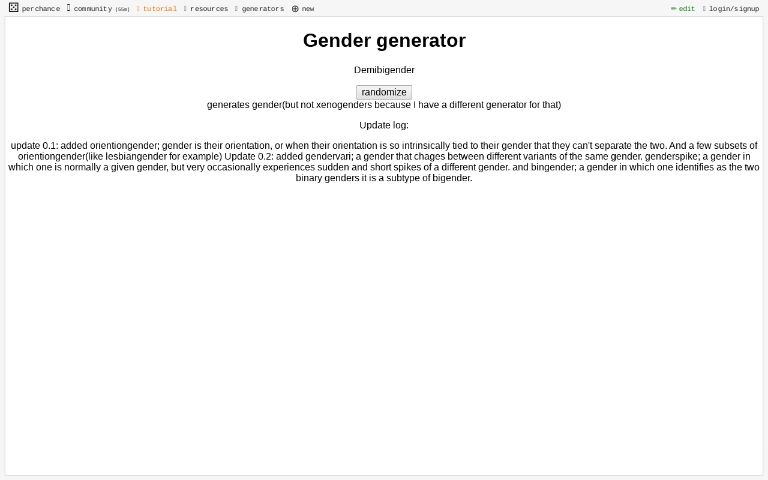 Gender generator