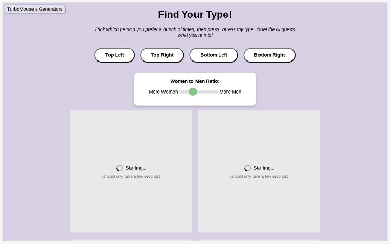 Find Your Type! ― Perchance Generator