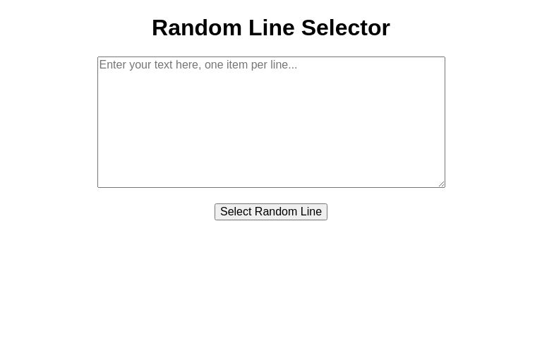 Random Line Selector ― Perchance Generator