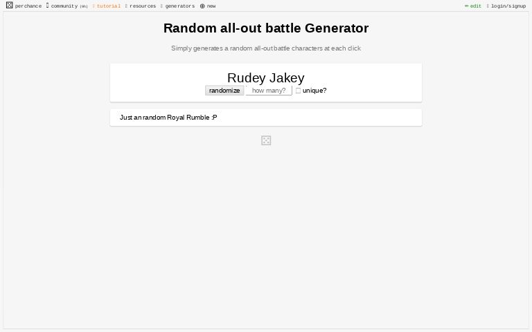 Random all-out battle Generator