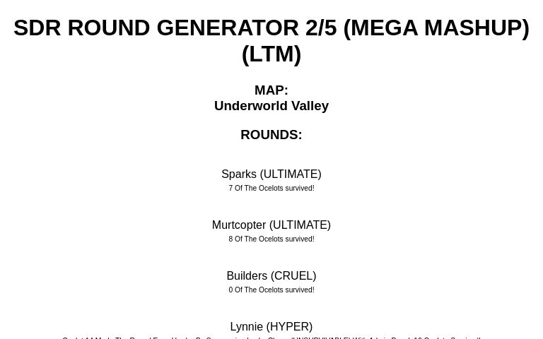 SDR ROUND GENERATOR 2/5 (MEGA MASHUP) (LTM)