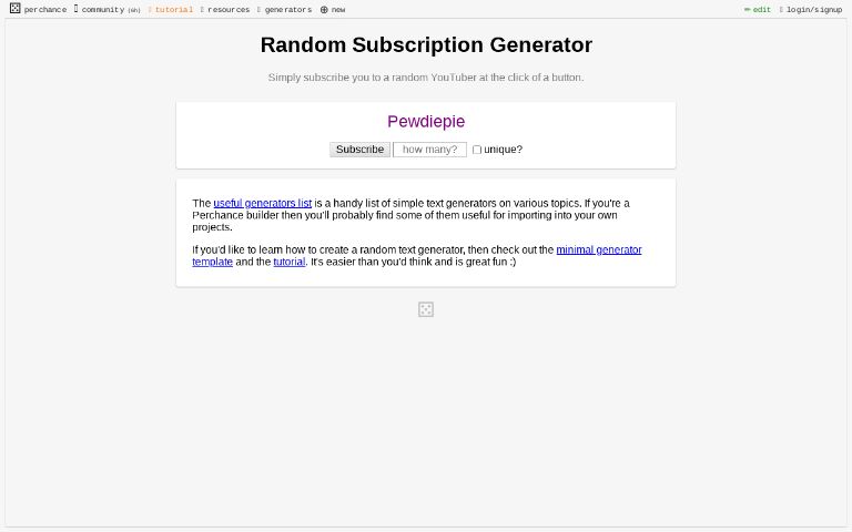 Random Subscription Generator