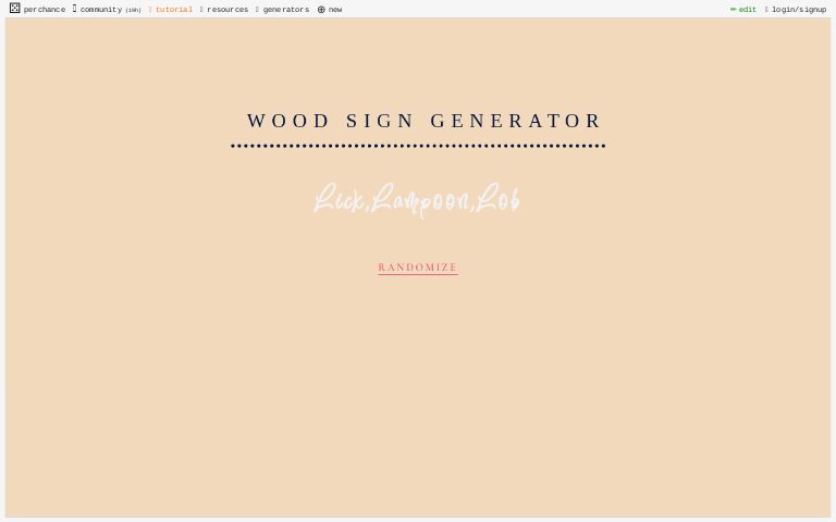 Wood Sign Generator