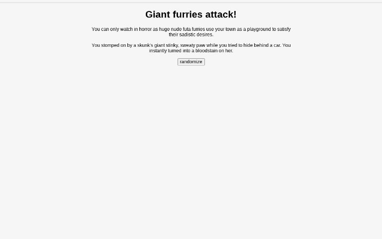 Giant furries attack! ― Perchance Generator