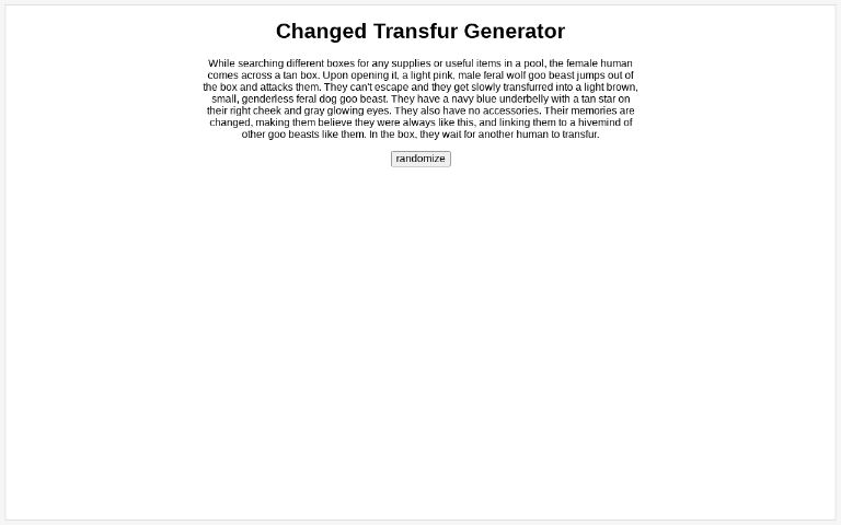 Changed Transfur Generator