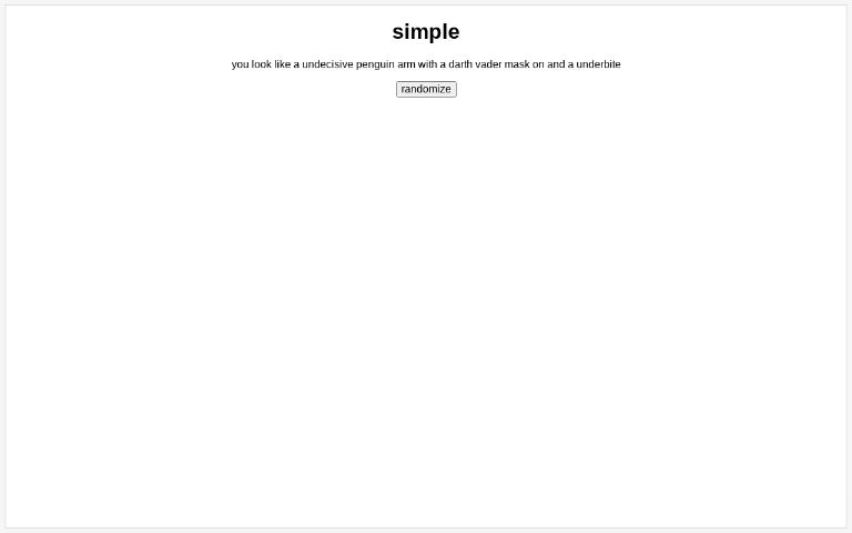 simple ― Perchance Generator