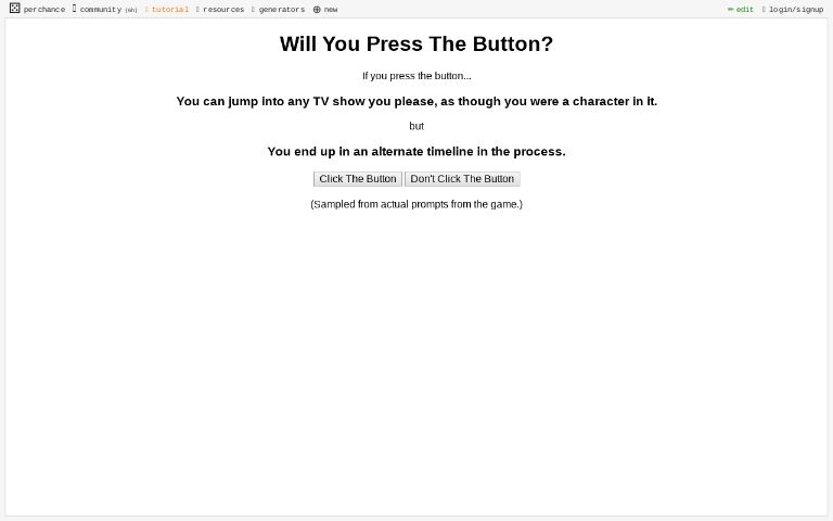 Will You Press The Button? ― Perchance Generator