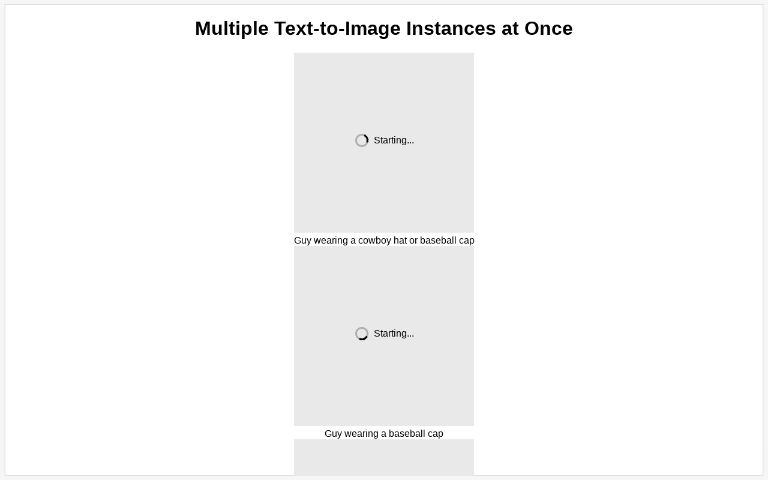 Multiple Text-to-Image Instances at Once ― Perchance Generator