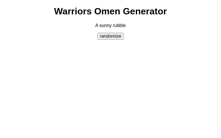 Warriors Omen Generator