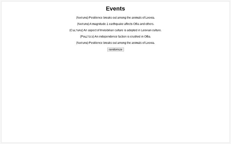 Events ― Perchance Generator