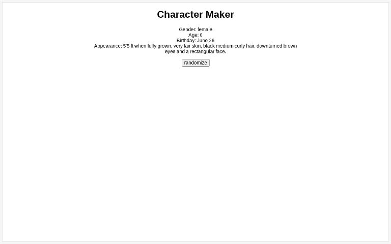 Character Maker ― Perchance Generator